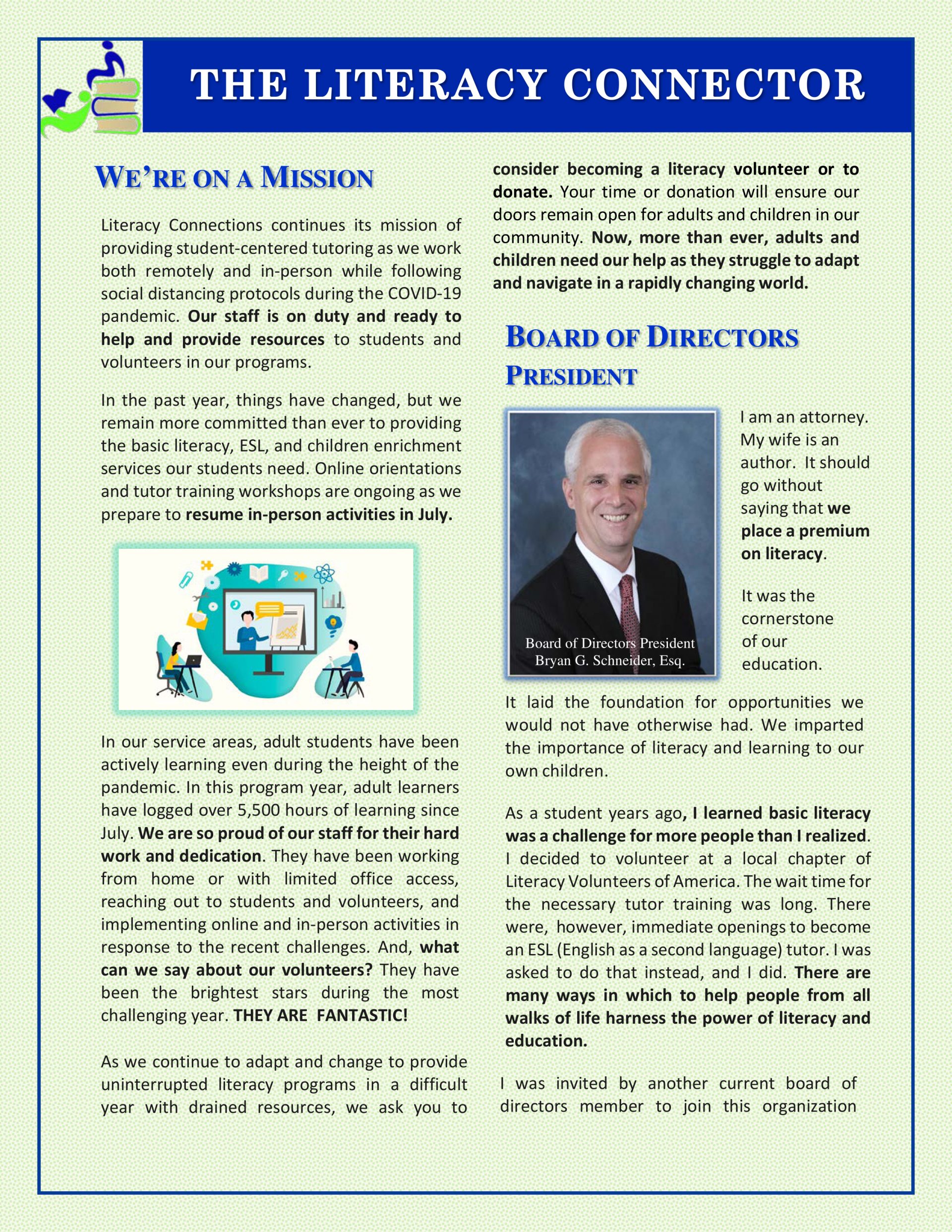 May 2021 Newsletter ~ Literacy Connections of the Hudson Valley