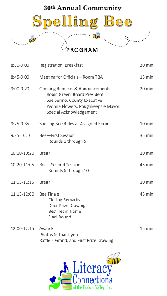 Spelling Bee ~ Literacy Connections of the Hudson Valley